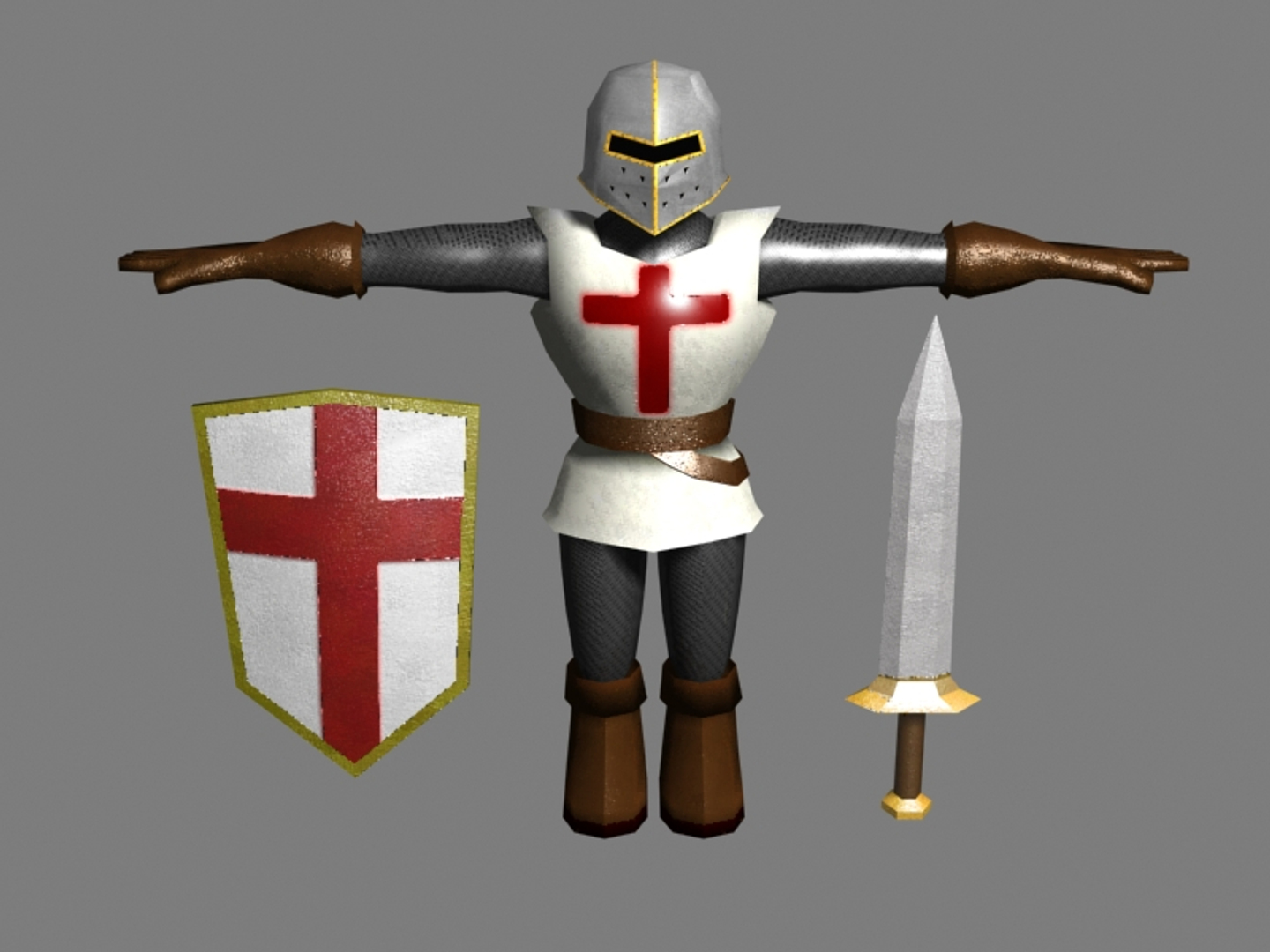 3d Model Fantasy Medieval Soldier