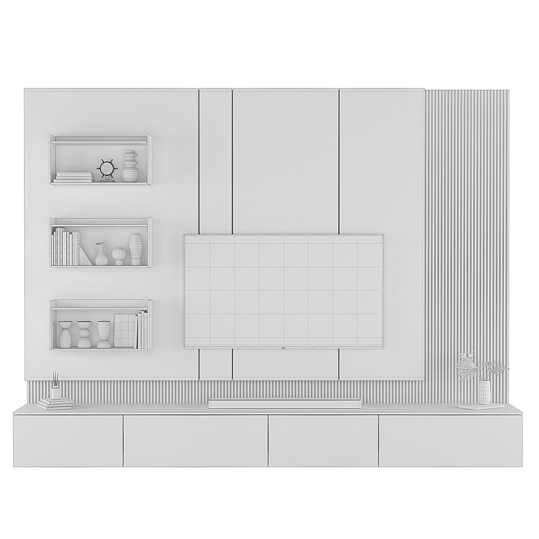 Tv Wall 04 3D model - TurboSquid 2164225