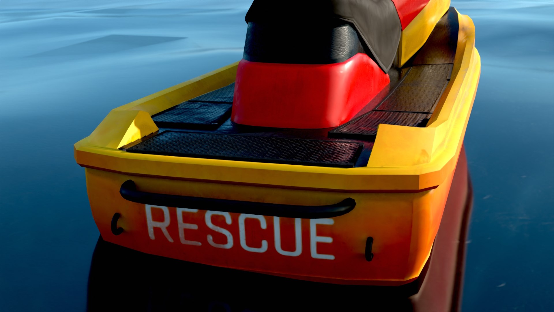 3D Model Rescue Jet Ski Water Scooter Aquabike Hydrocycle Jet Boat Low ...