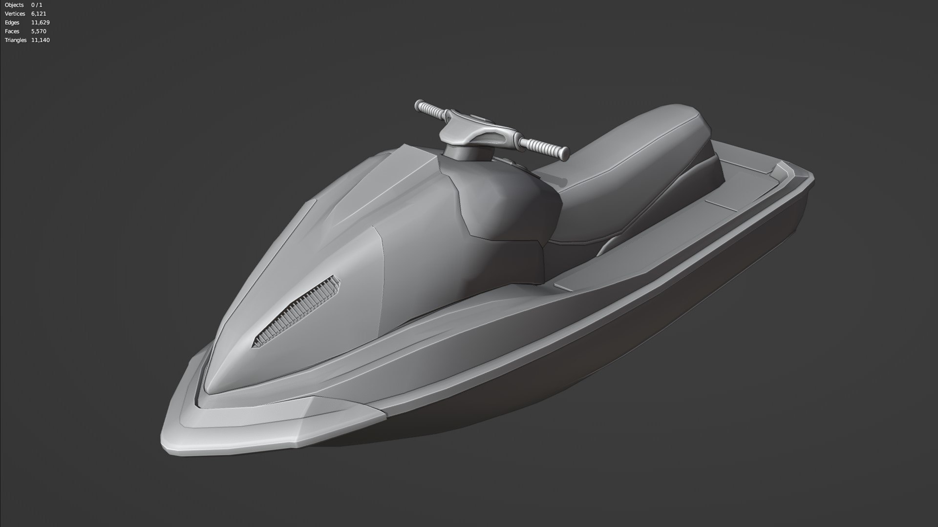 3D Model Rescue Jet Ski Water Scooter Aquabike Hydrocycle Jet Boat Low ...