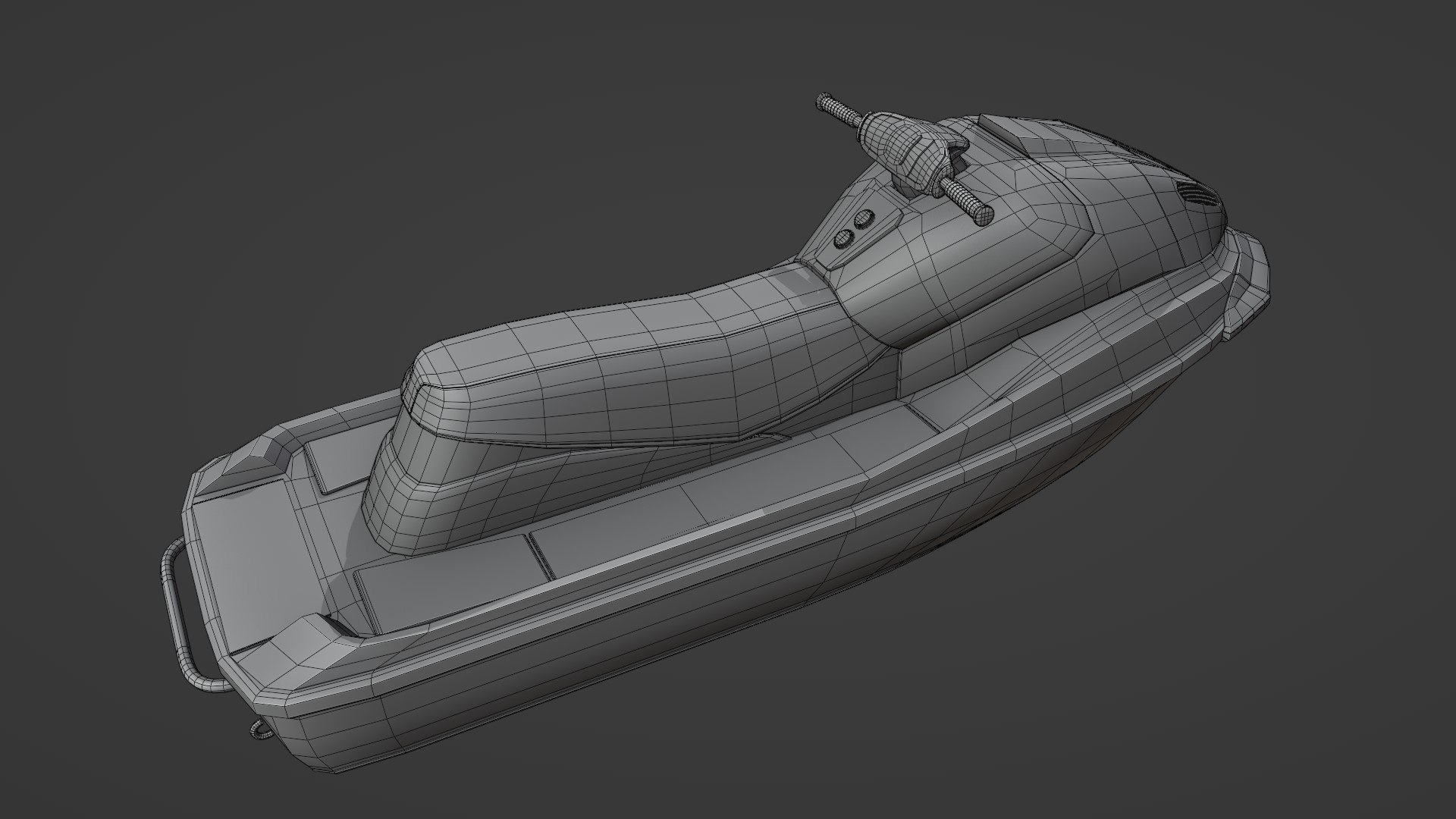 3D Model Rescue Jet Ski Water Scooter Aquabike Hydrocycle Jet Boat Low ...