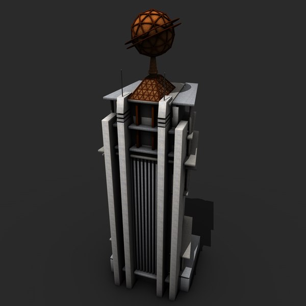3d newspaper building design model