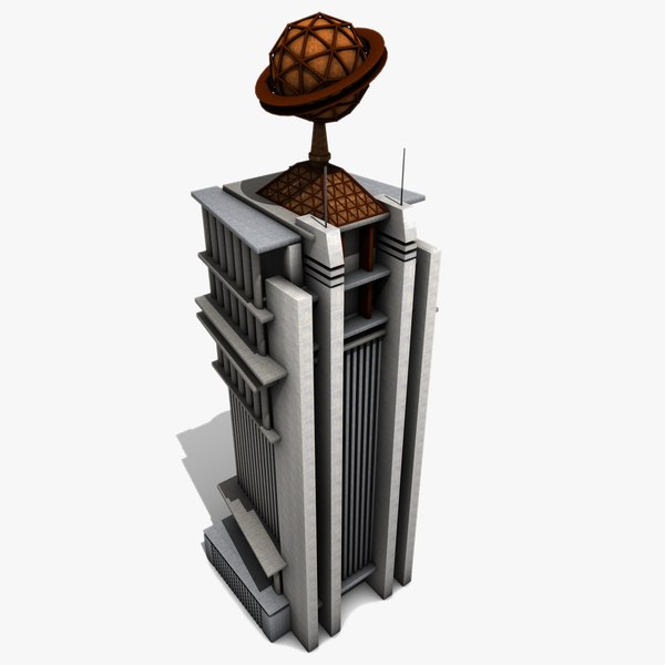 3d newspaper building design model