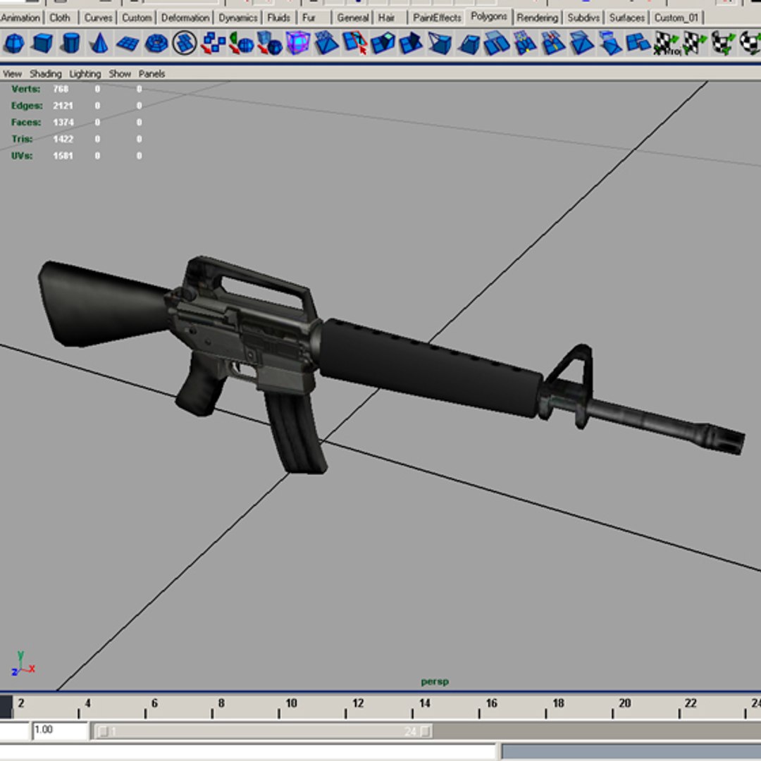 M16a1 Rifle 3d Model