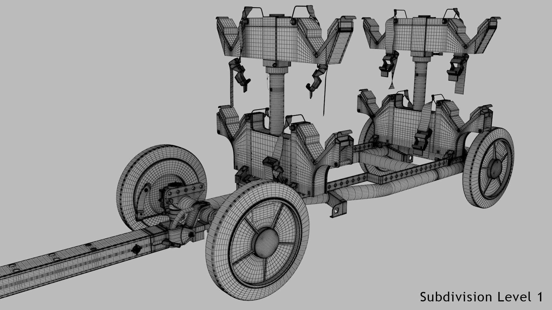Missile Cart Navy 3d Model