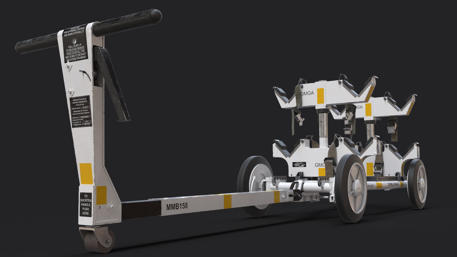 Missile Cart Navy 3d Model