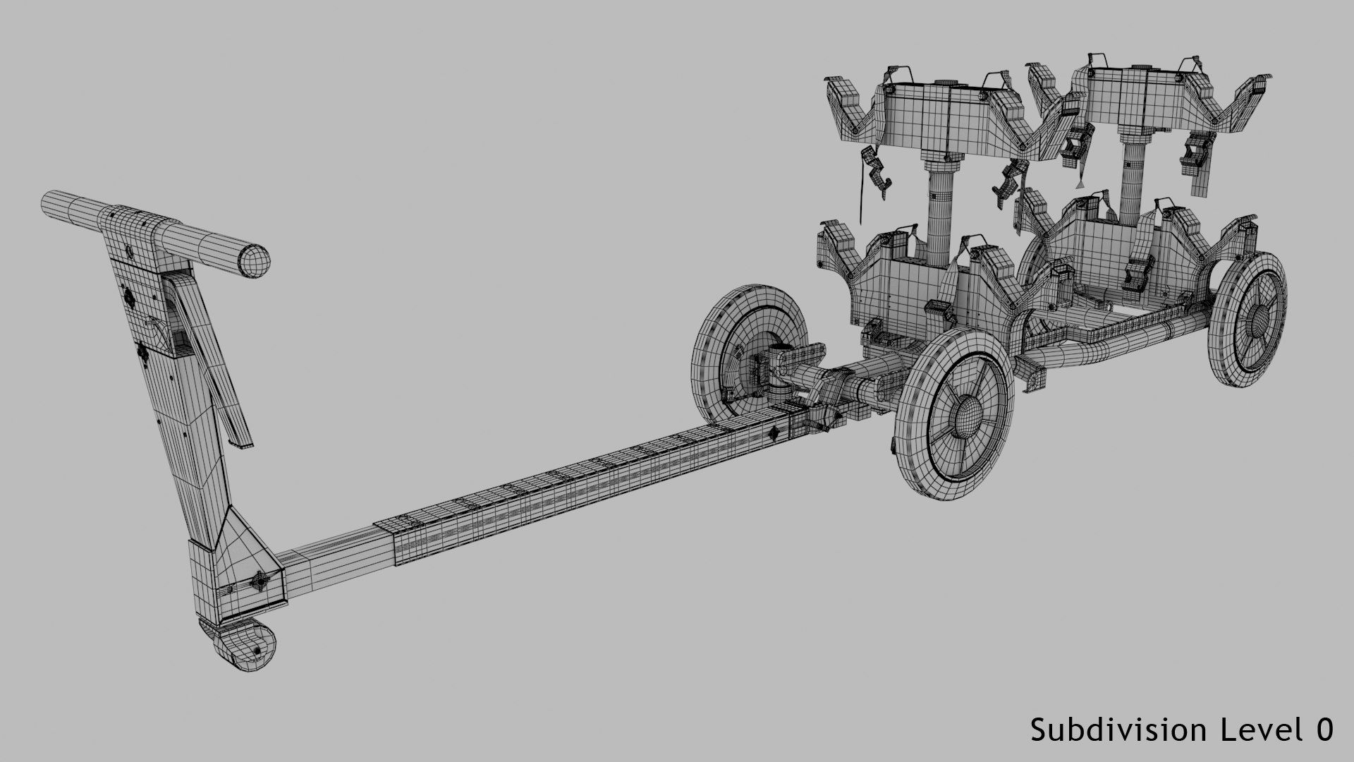 Missile Cart Navy 3d Model