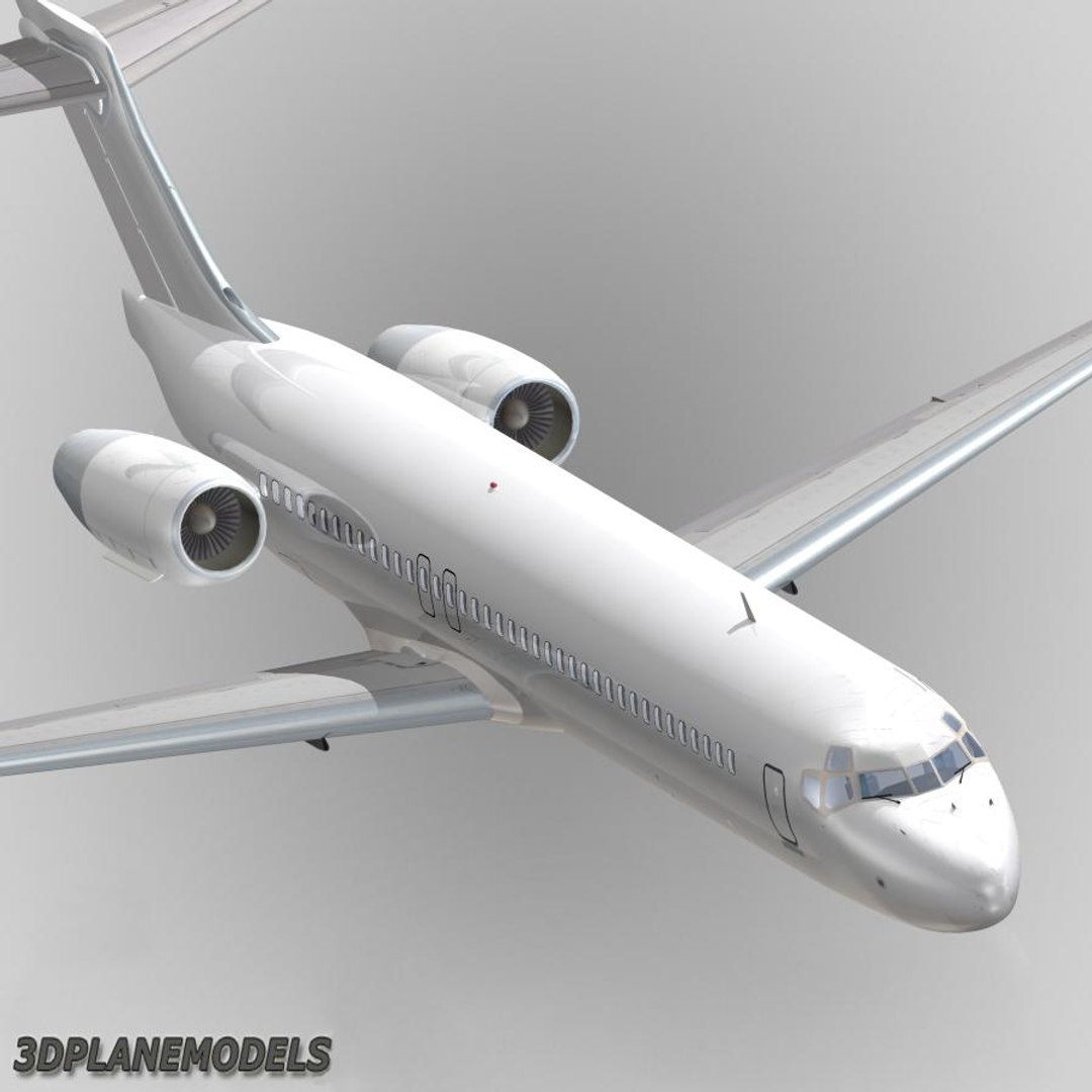 3d Model B717-200 Generic White 717