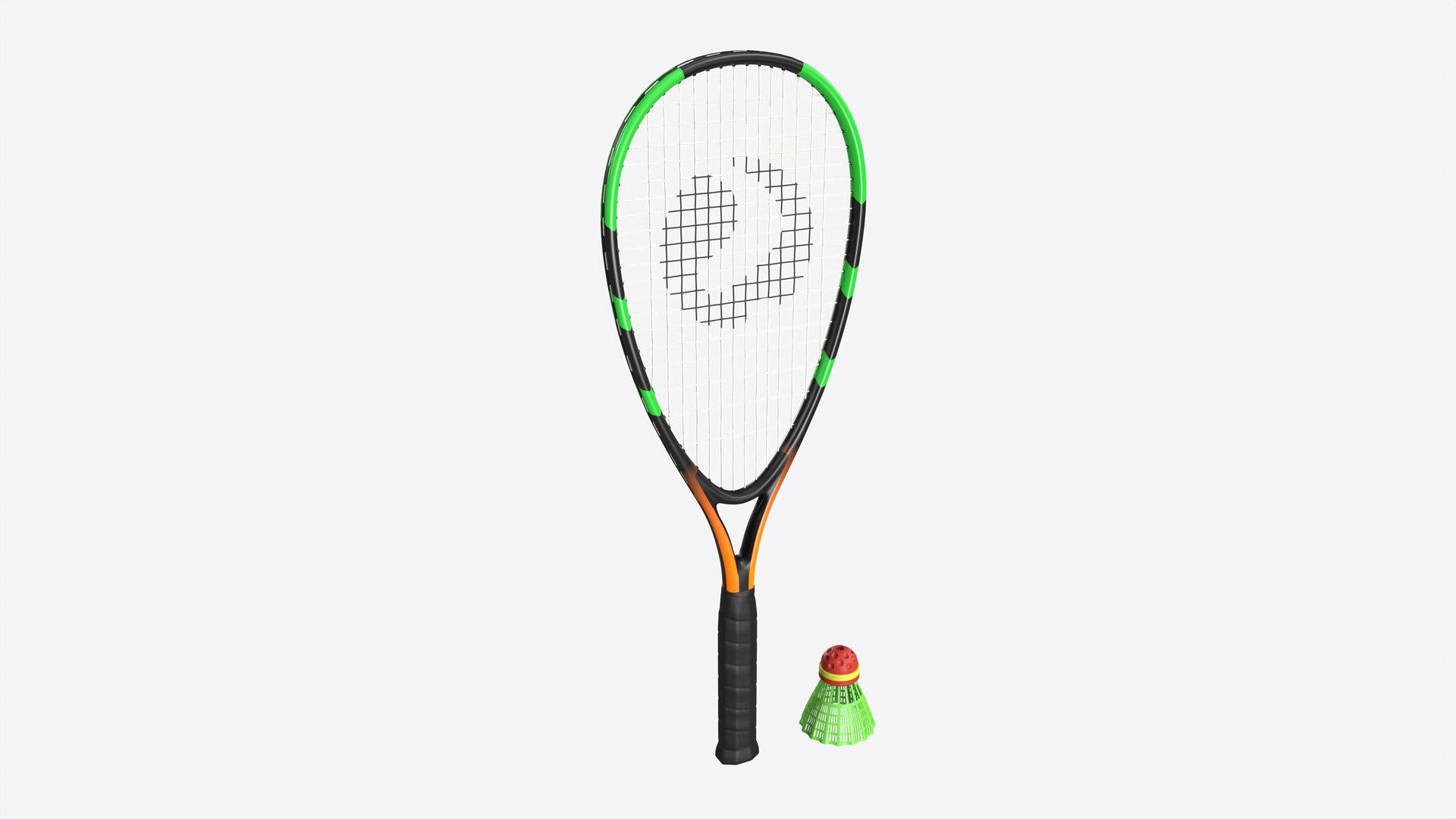 Speedminton Racquet With Shuttlecock 3D Model - TurboSquid 2116265