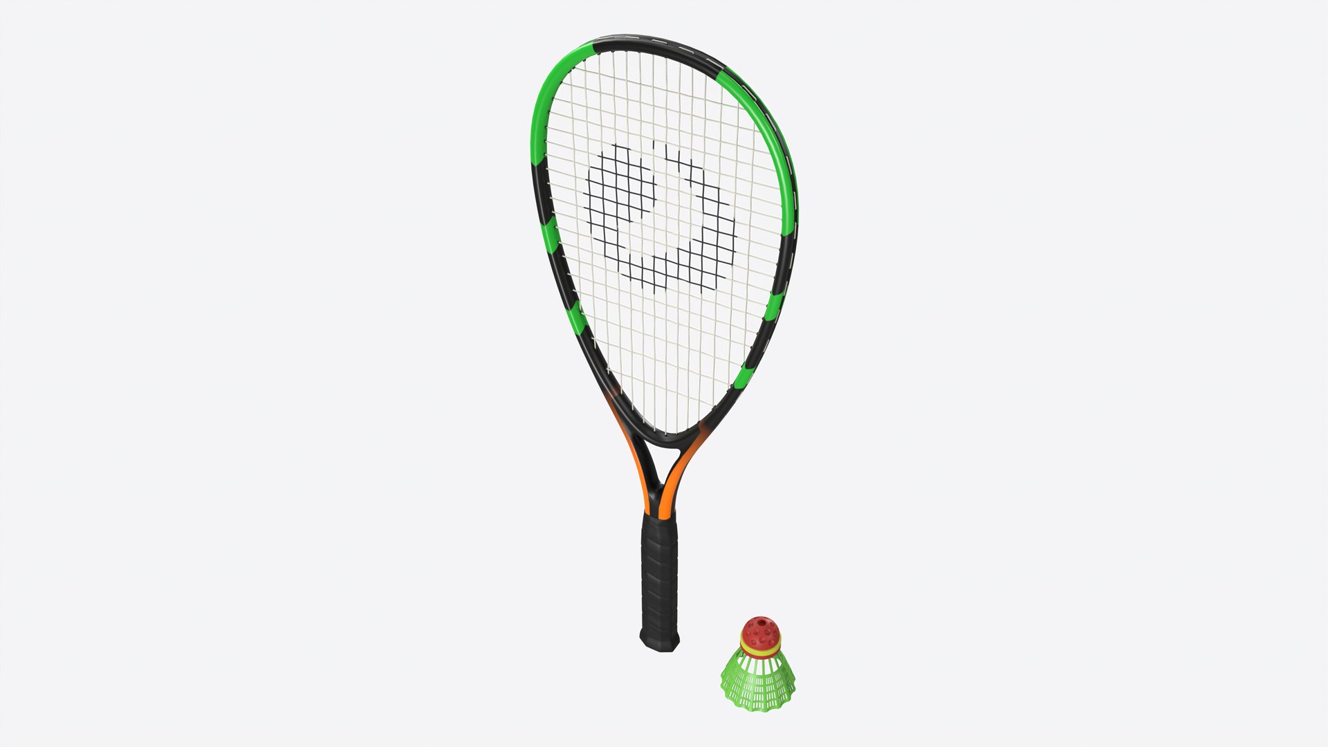 Speedminton Racquet With Shuttlecock 3D Model - TurboSquid 2116265