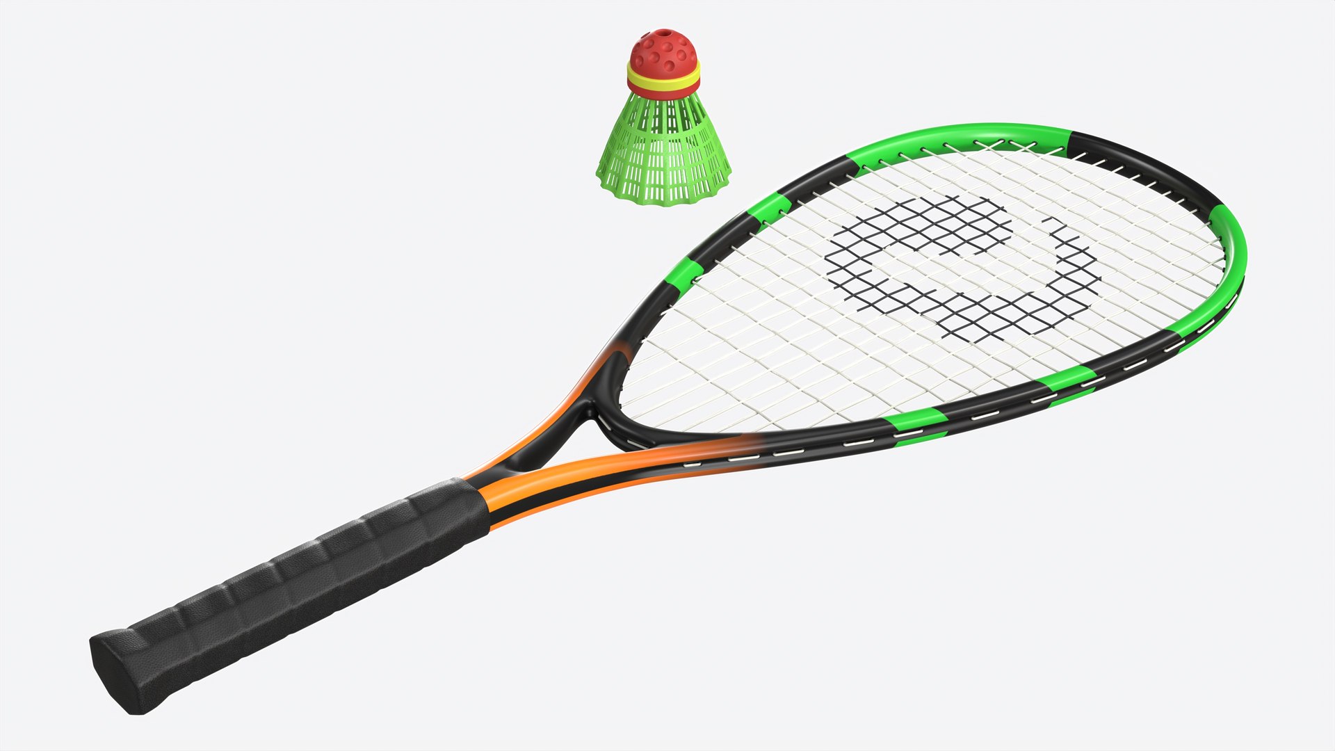 Speedminton Racquet With Shuttlecock 3D Model - TurboSquid 2116265