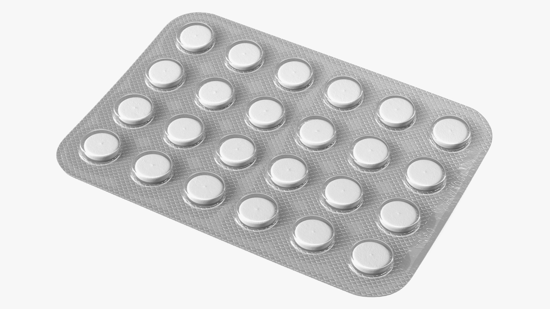 3D model White Medicine Tablet In Blister Pack - TurboSquid 2170506