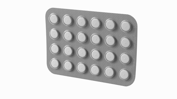 modelo 3d Tableta de medicina blanca en blister - TurboSquid 2170506