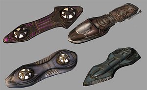 hoverboard sci-fi 3d obj