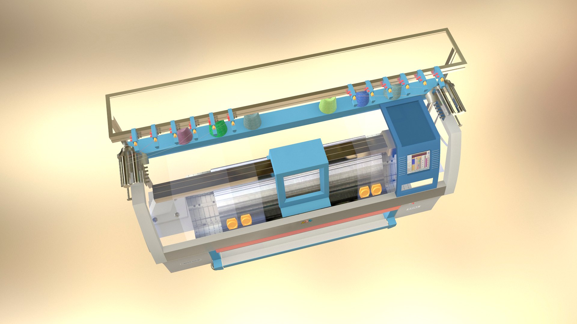 Industrial Knitting Machine Stoll 3D Model - TurboSquid 1496564