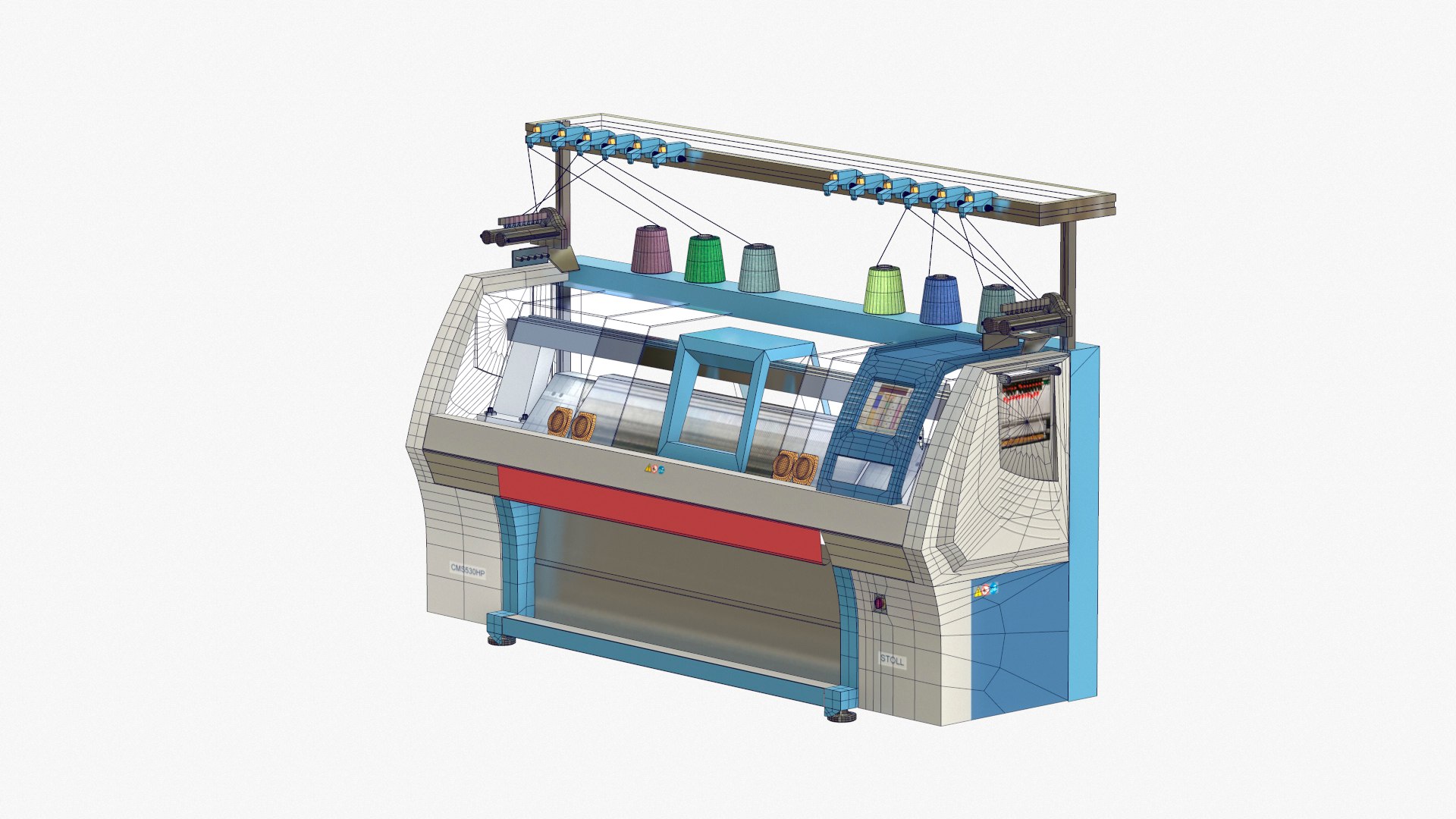 Industrial Knitting Machine Stoll 3D Model - TurboSquid 1496564
