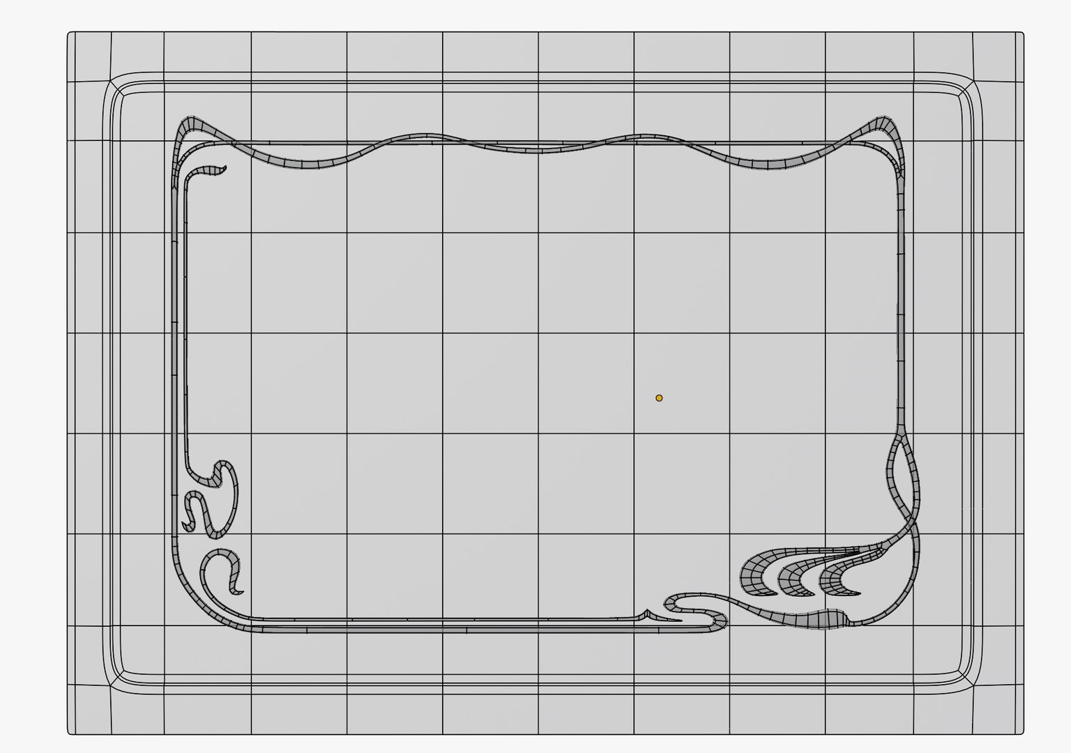 3D Rectangular Retro Framework - TurboSquid 2173365