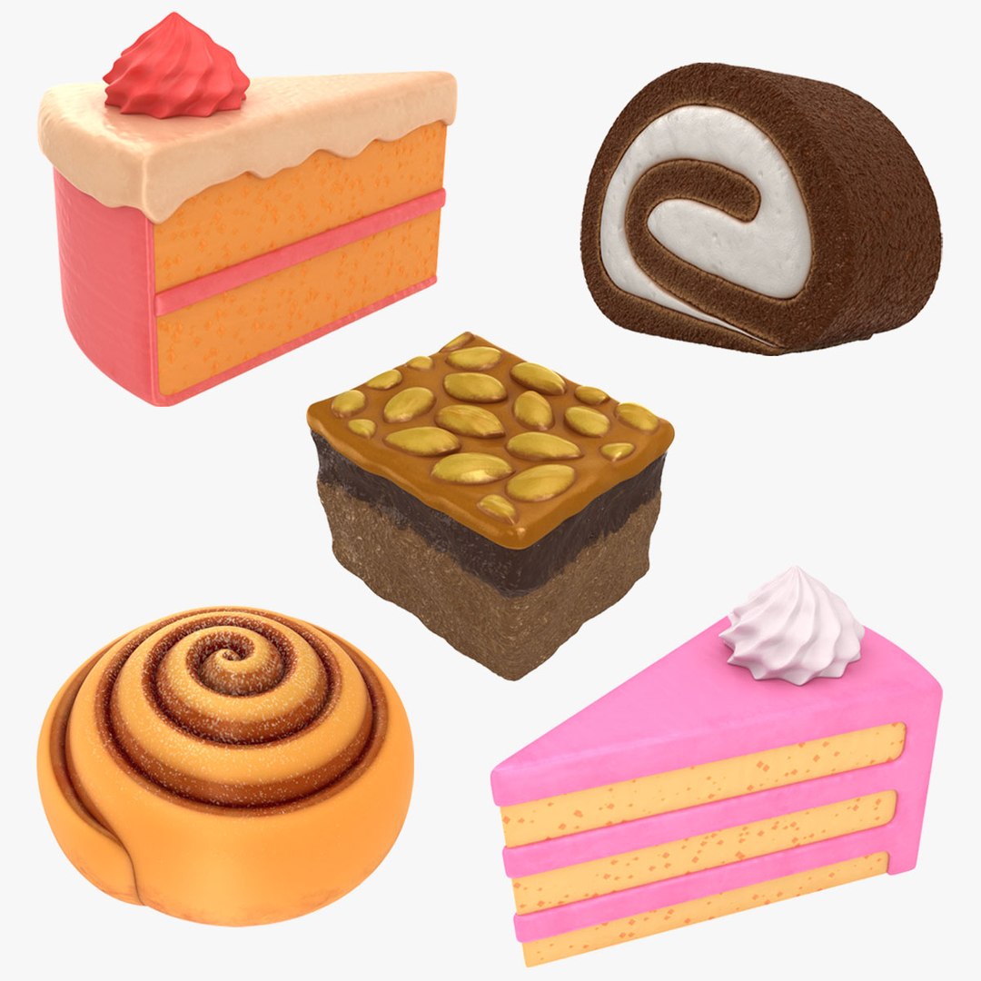 3D Cartoon Cake Collection 2 model - TurboSquid 2161236