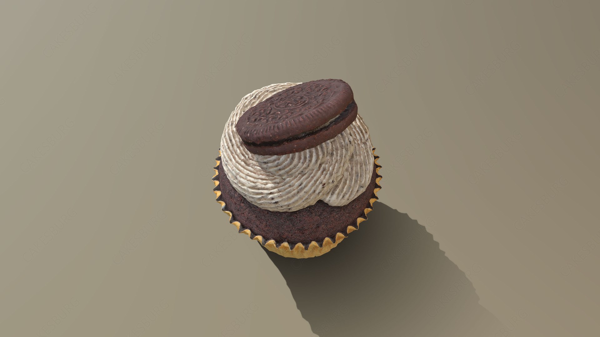 3D Oreo Cookie Cupcake - TurboSquid 1937101