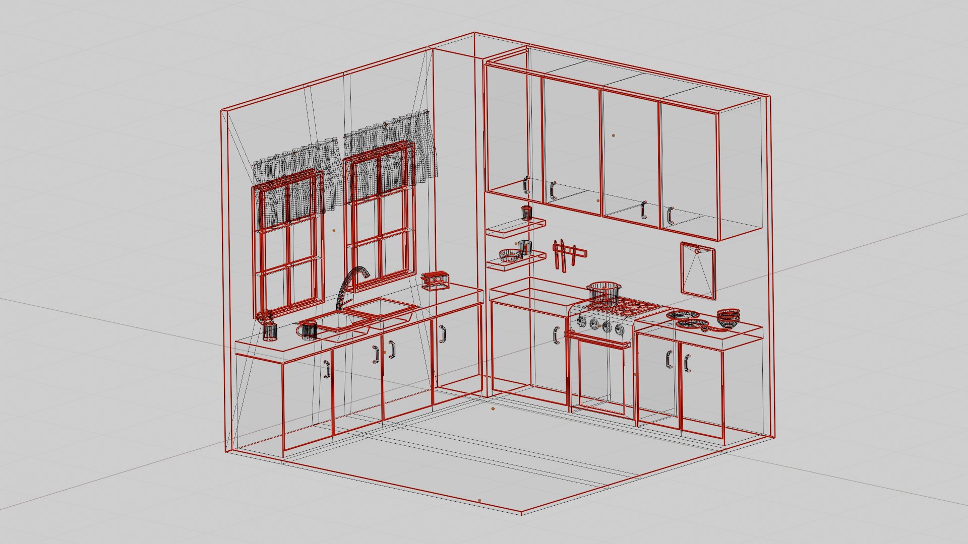 Kitchen Model - TurboSquid 2049236