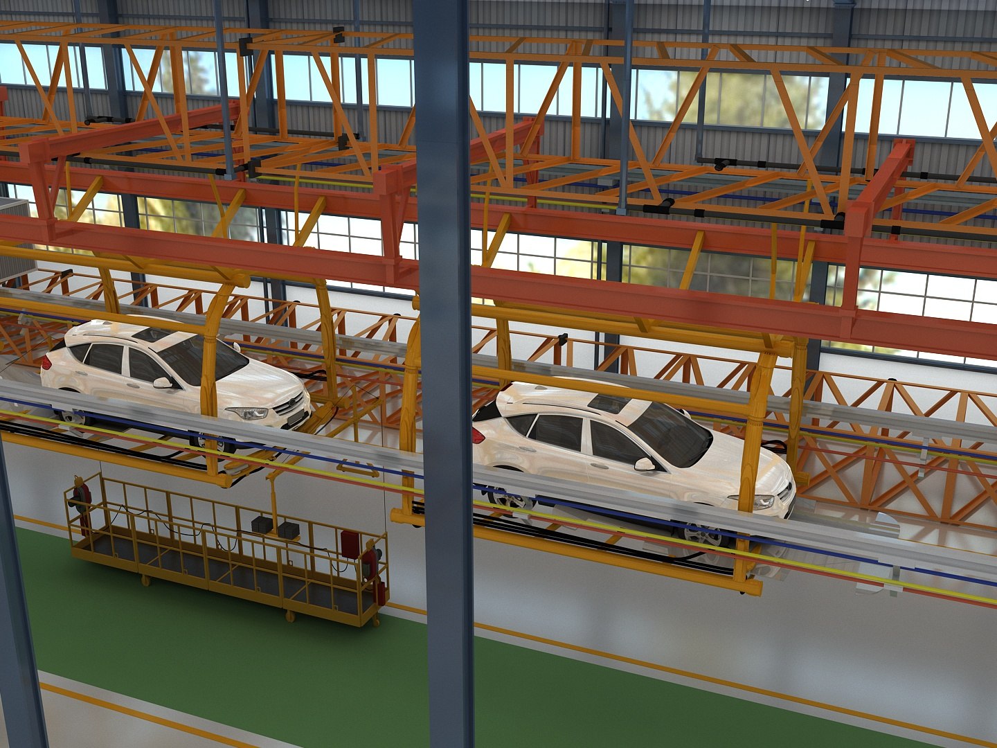 Automobile assembly workshop model - TurboSquid 1964451