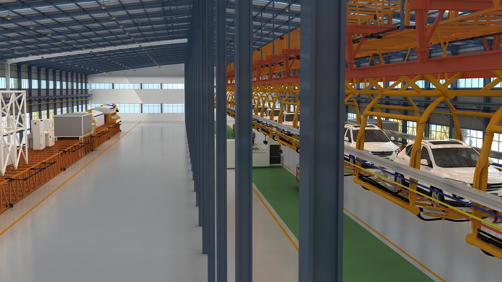 Automobile assembly workshop model - TurboSquid 1964451