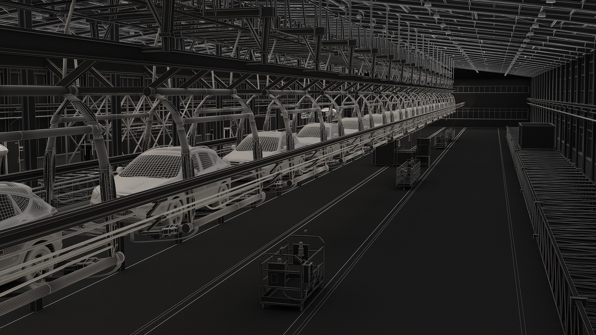 Automobile assembly workshop model - TurboSquid 1964451