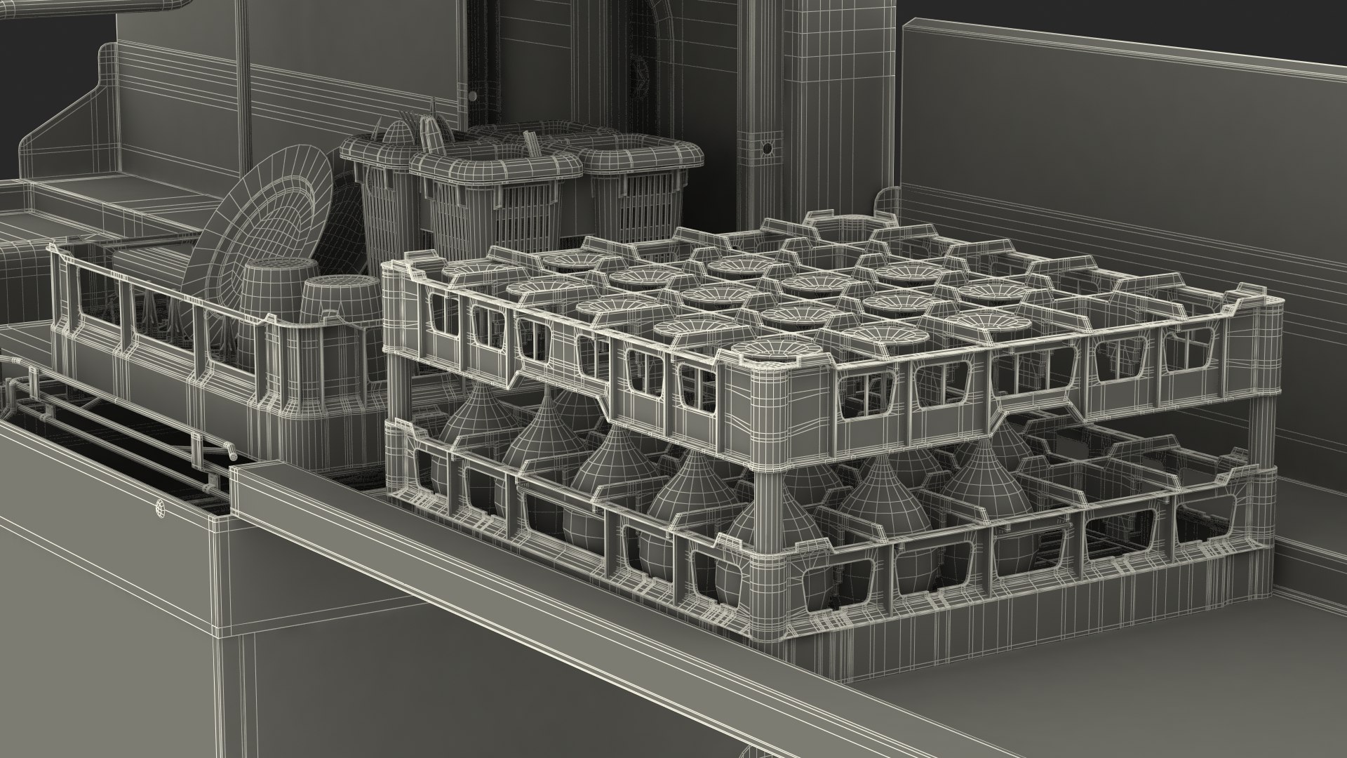 3D model Commercial Dishwasher with Dishes - TurboSquid 1980905