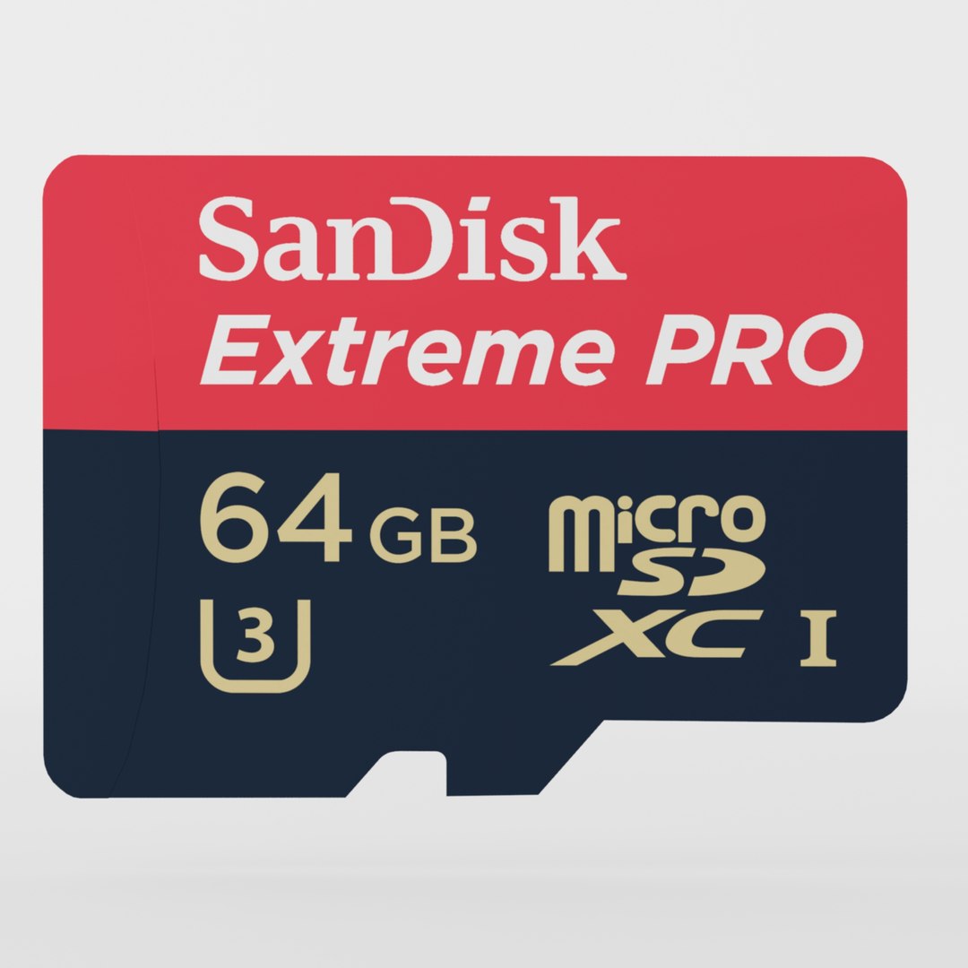 3d Model Micro Sd Card