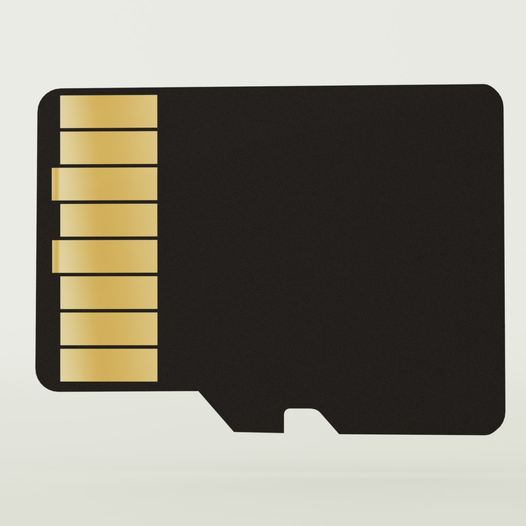 3d Model Micro Sd Card