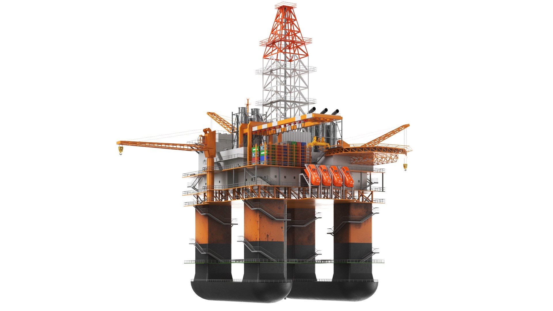 Detailed Oil Platfrom 3D - TurboSquid 2260181