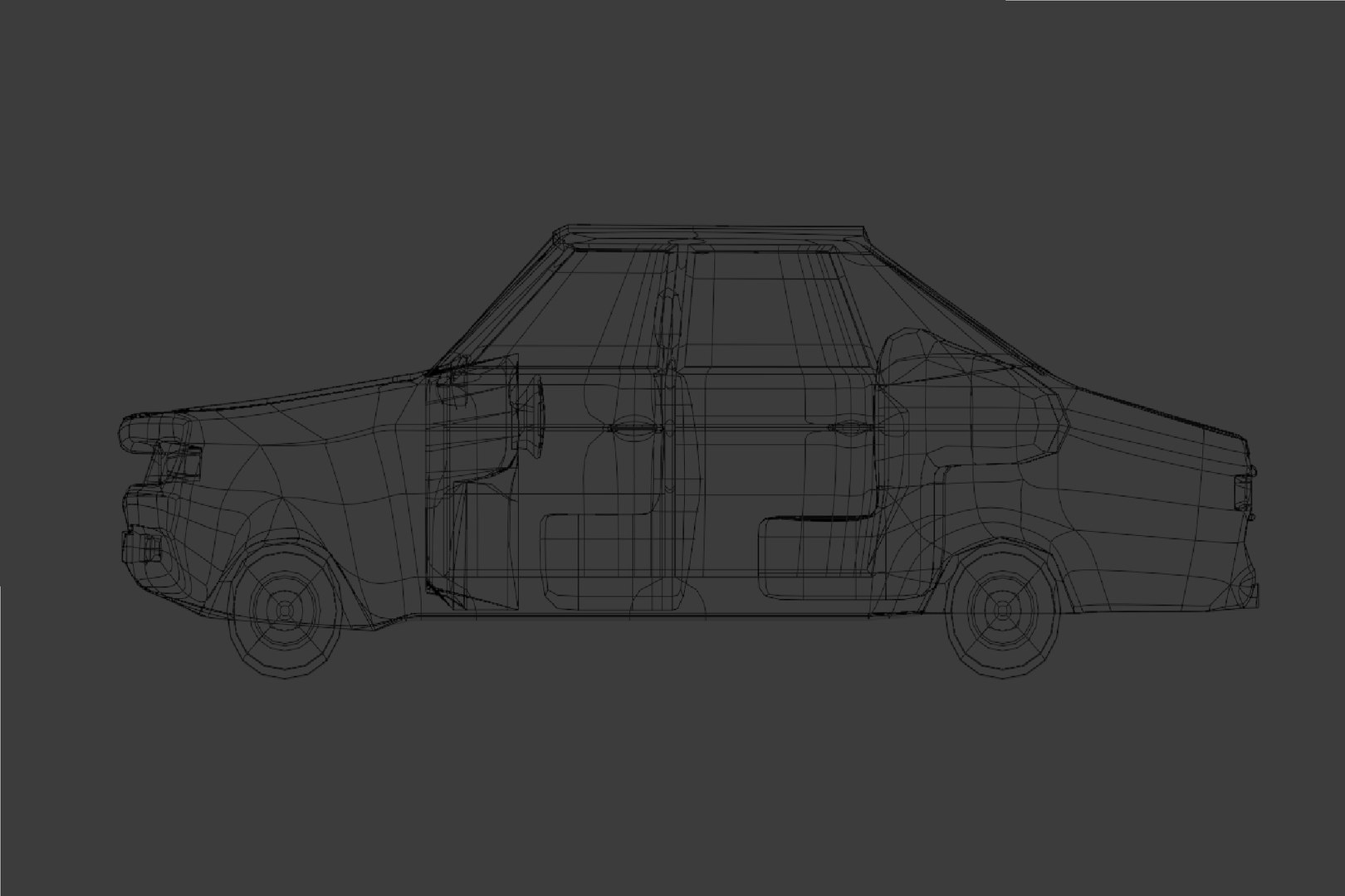 Retro Style Car For a Game 3D model - TurboSquid 1818839