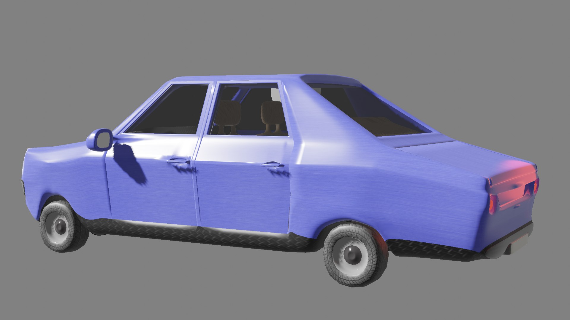 Retro Style Car For a Game 3D model - TurboSquid 1818839