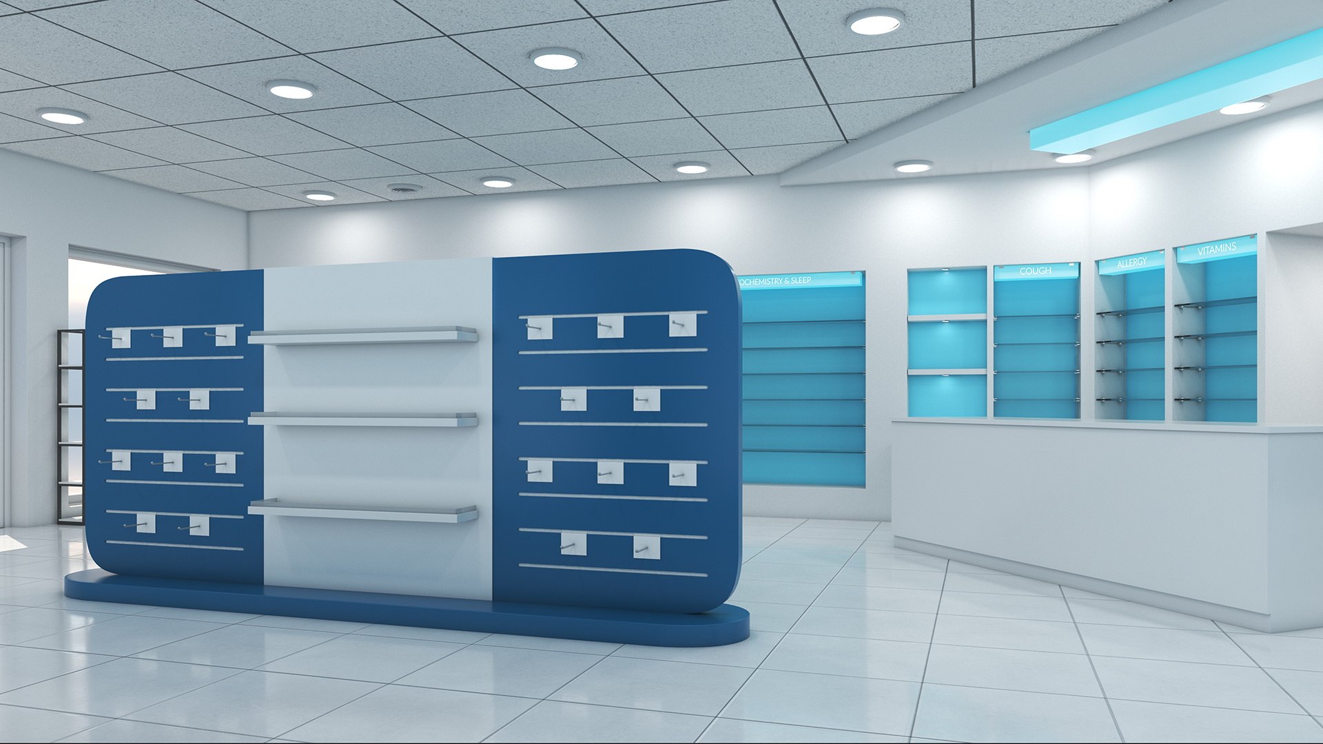 Pharmacy Store Interior 3D Model - TurboSquid 2191967