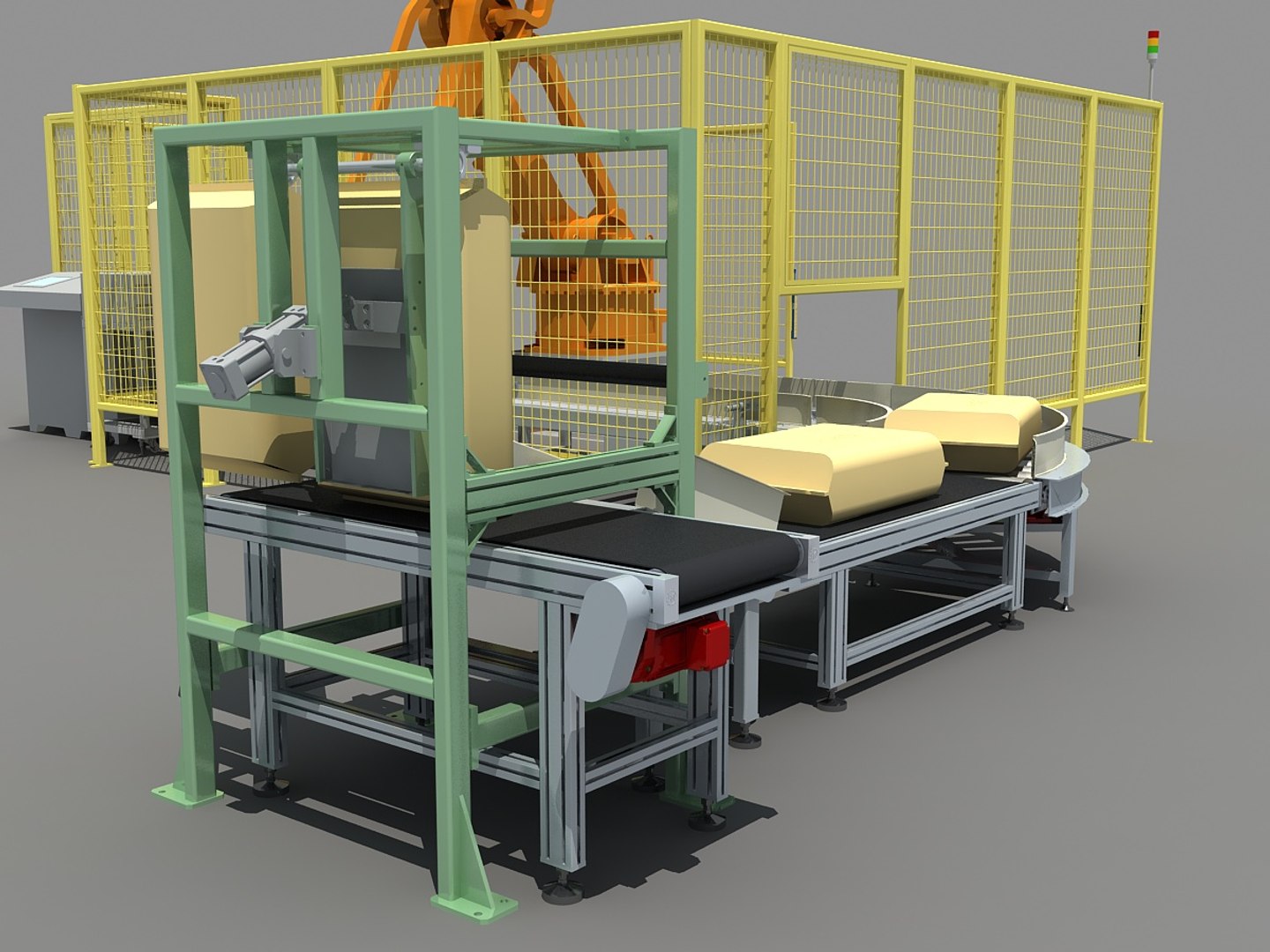 Palletizing Cell Scene 3D Model - TurboSquid 1193898