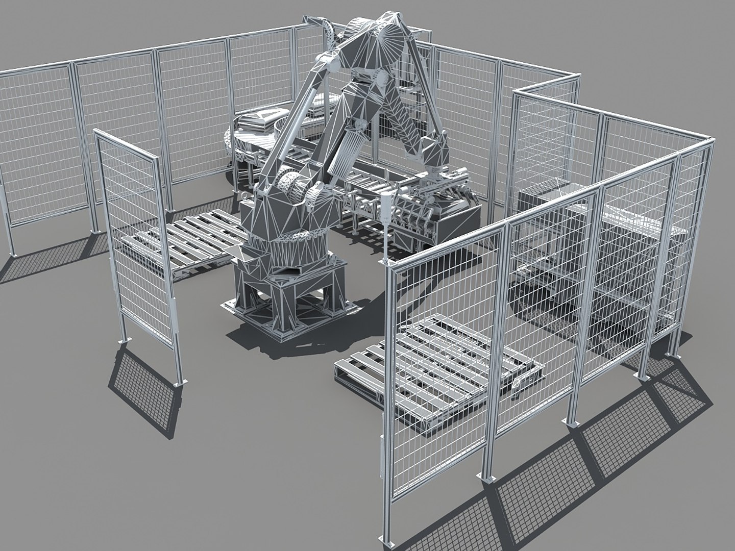 Palletizing Cell Scene 3D Model - TurboSquid 1193898
