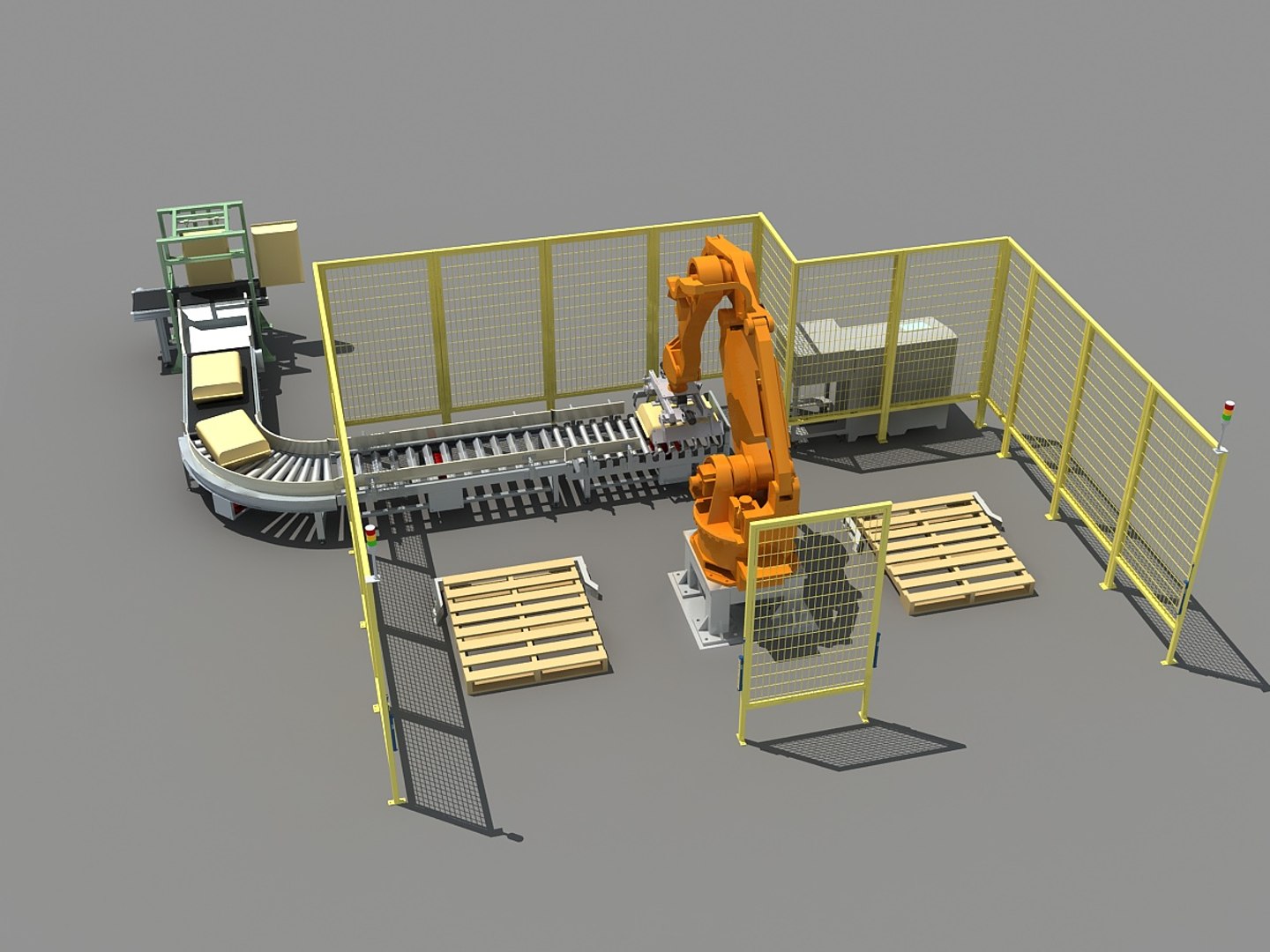 Palletizing Cell Scene 3D Model - TurboSquid 1193898
