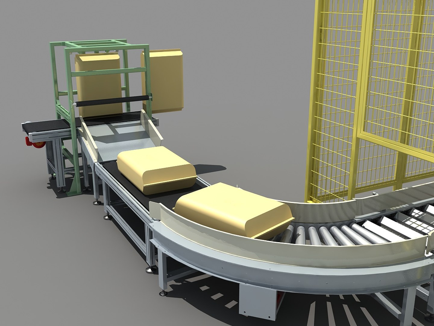 Palletizing Cell Scene 3D Model - TurboSquid 1193898