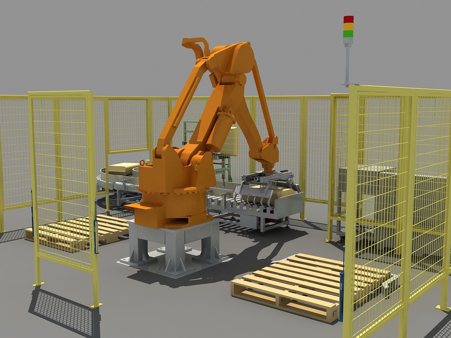 Palletizing Cell Scene 3D Model - TurboSquid 1193898