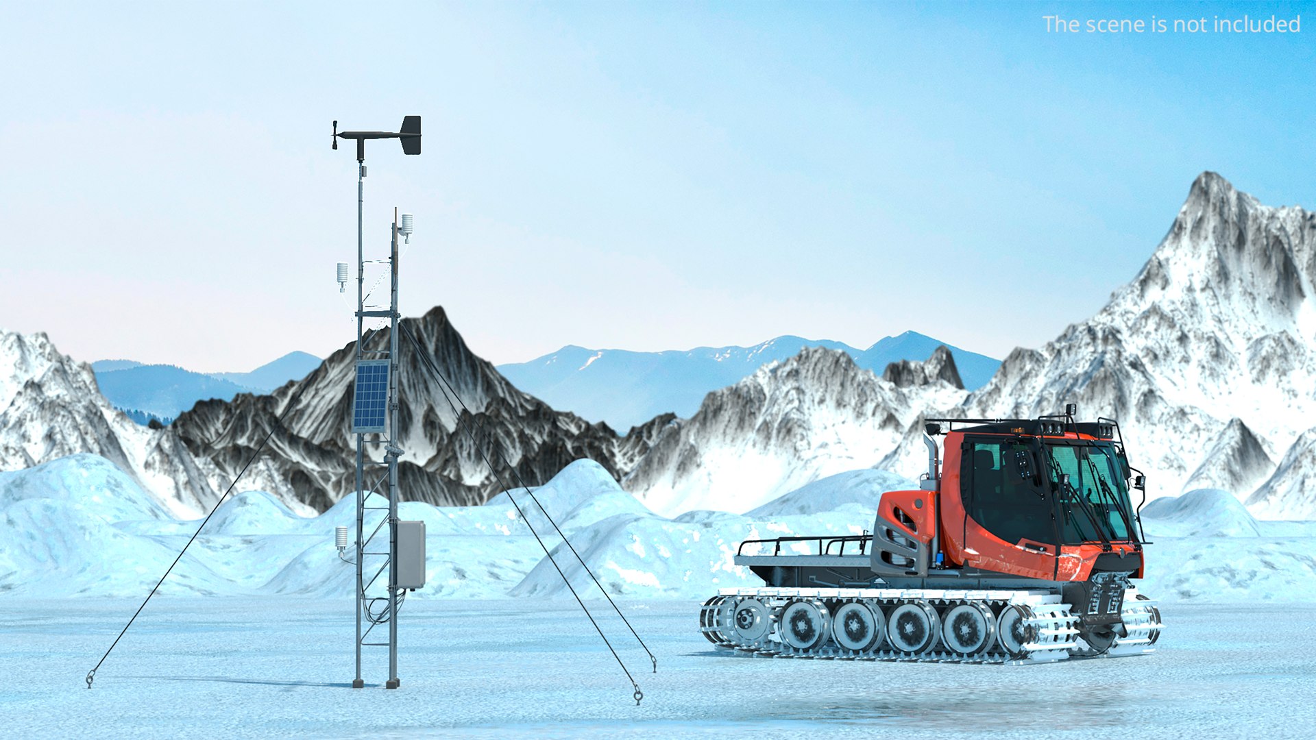 3D Meteorological Monitoring Tower With Tracked Snow Vehicle ...