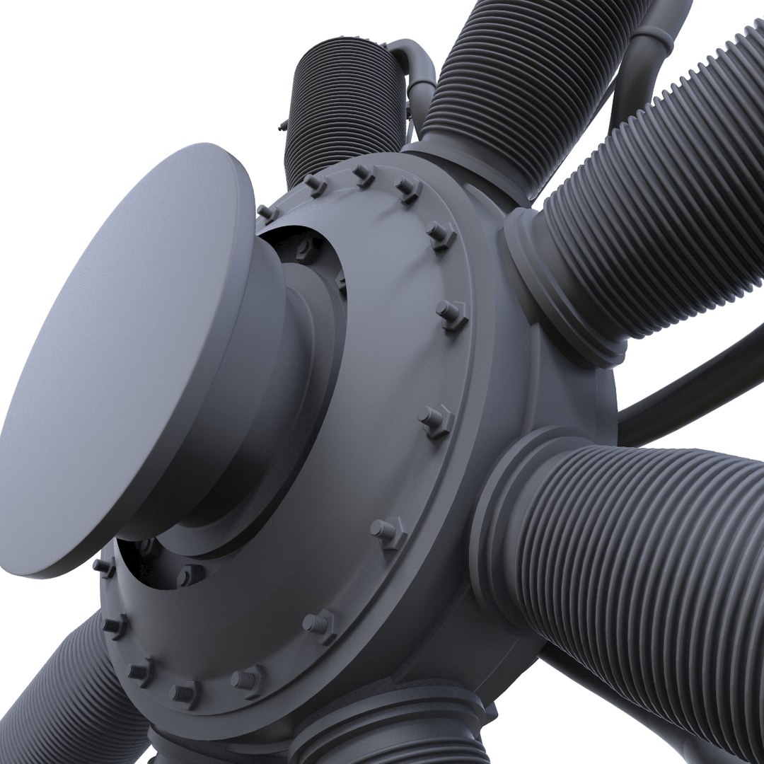 3d Rhone Engine Aircraft Motor