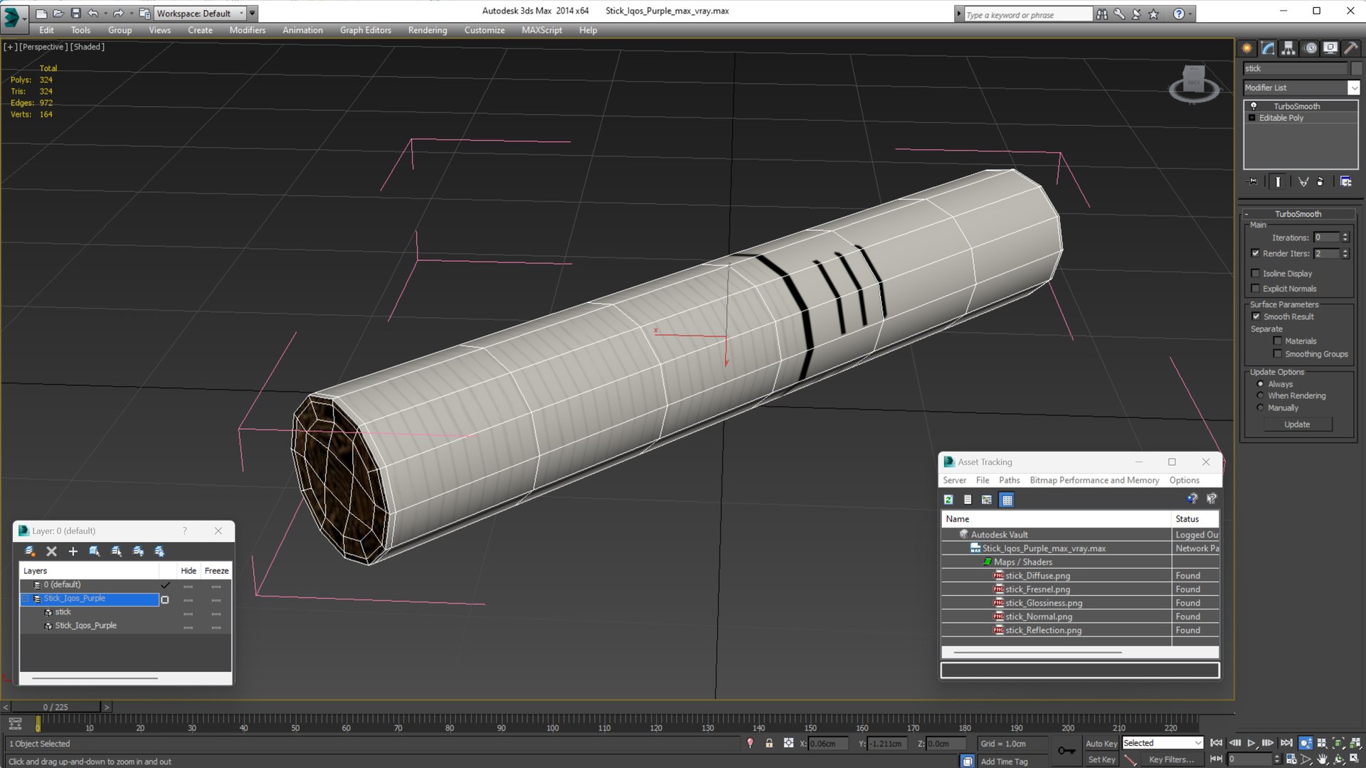 3D model Stick Iqos Purple - TurboSquid 2137066