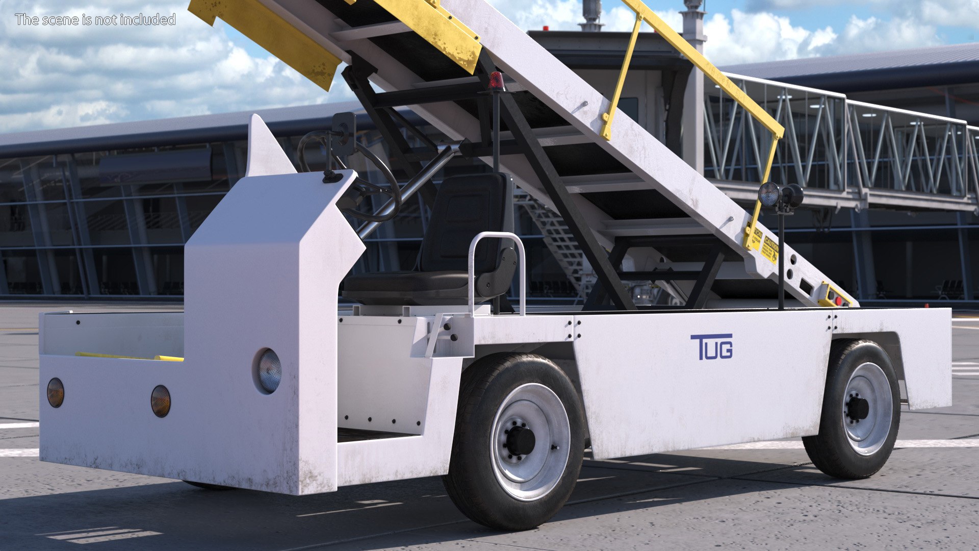 3d Airport Conveyor Belt Loader