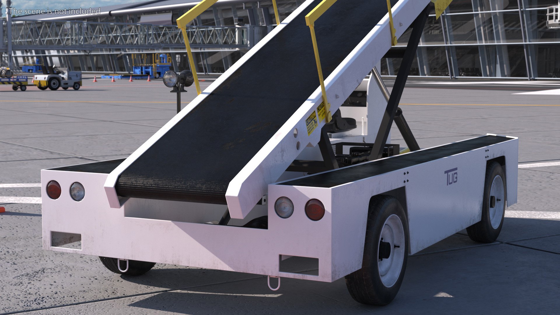 3d Airport Conveyor Belt Loader