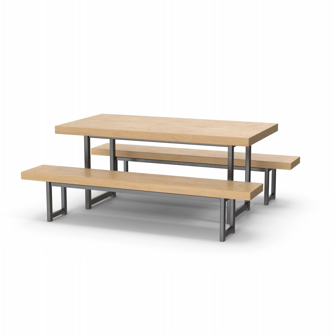 Dining Table And Stools 3D model - TurboSquid 2146424