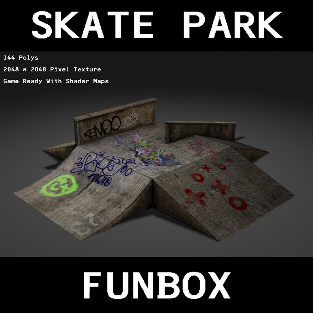 3d Funbox Skate Park Model