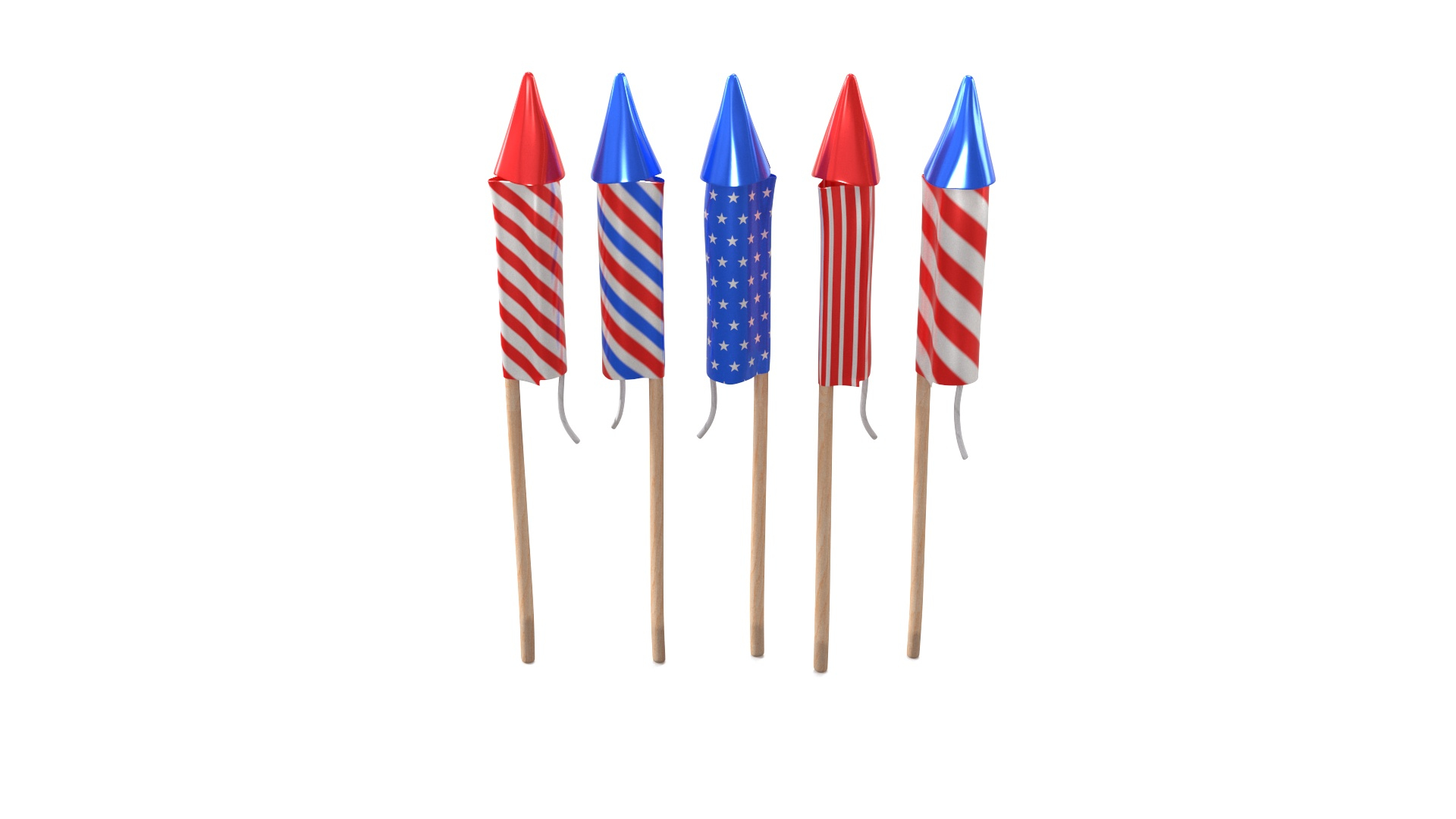3D Firecracker Rocket Set - TurboSquid 2297598