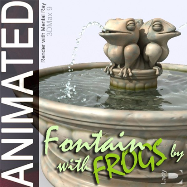 3d max fountain frogs