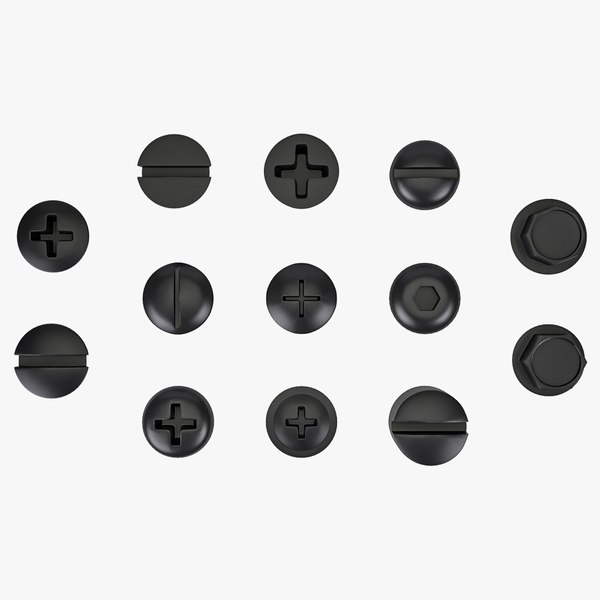 3D types screw heads - TurboSquid 1548887