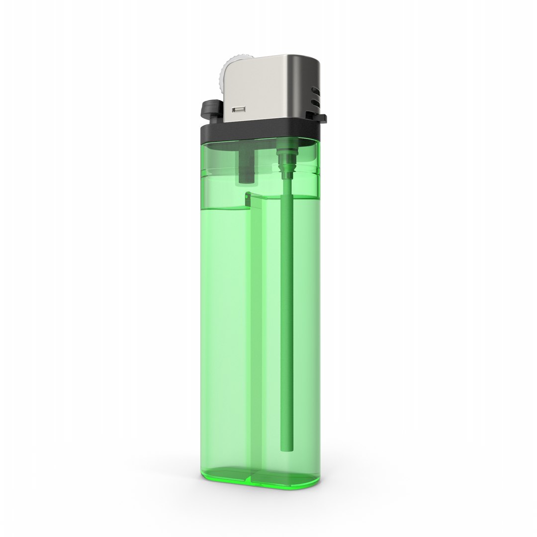 Green Lighter Model - TurboSquid 1853607